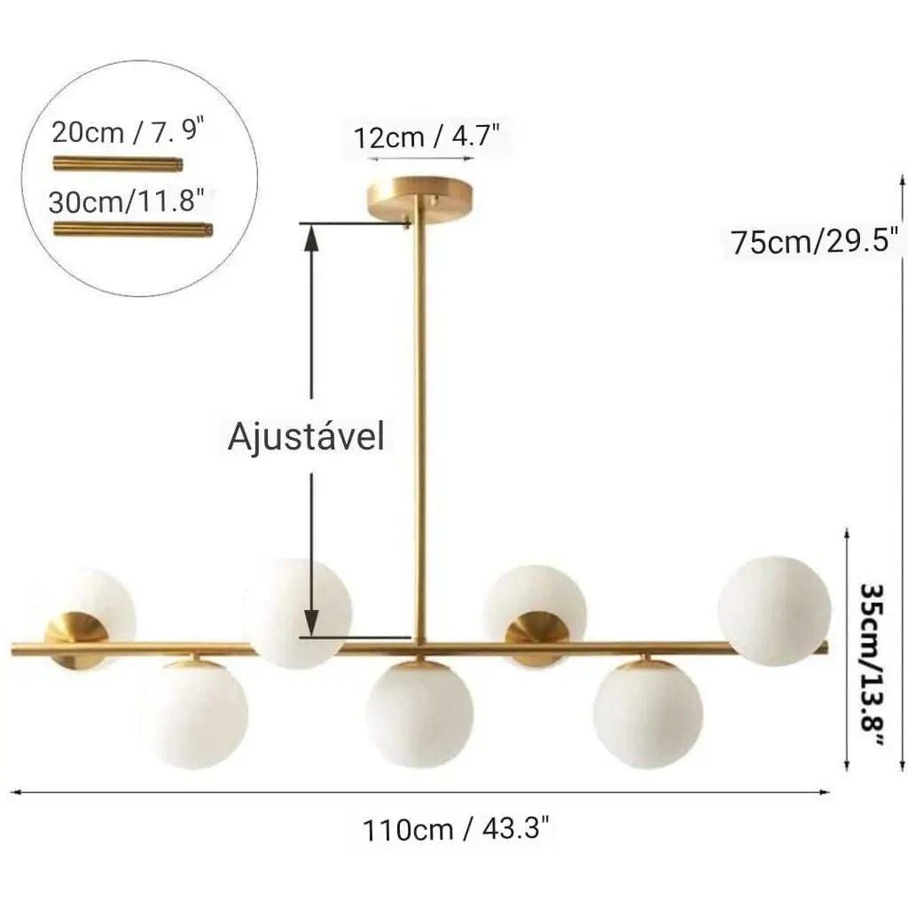 Luminária de Teto Pendente Sphere Gold – Magavi Home